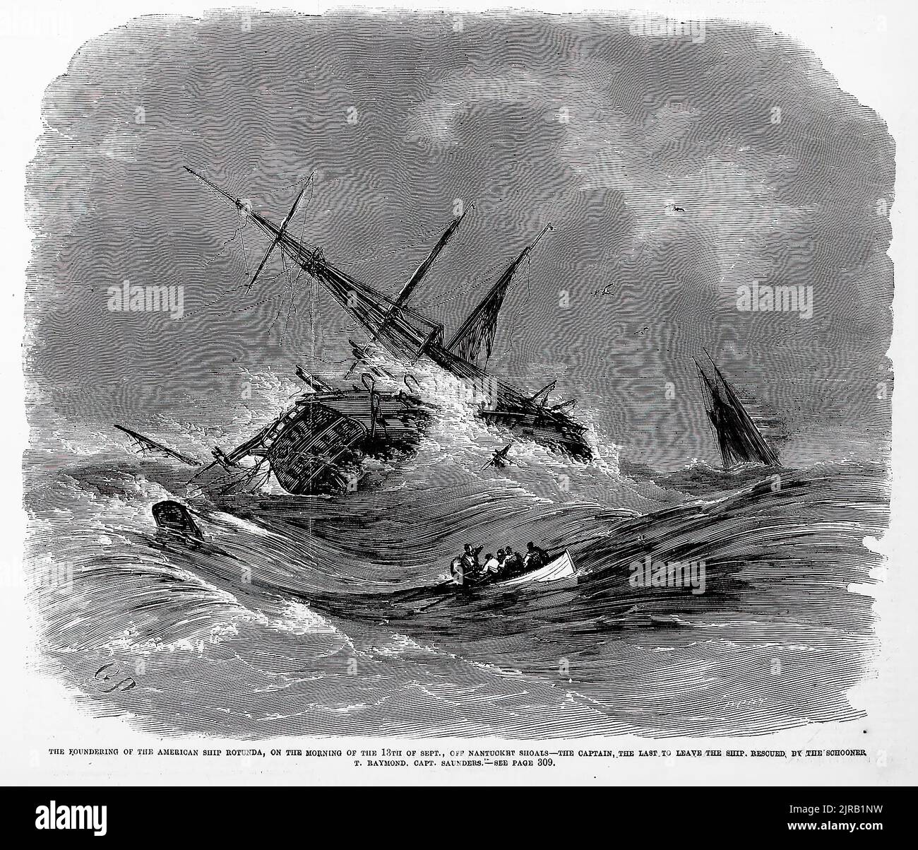 The foundering of the American ship Rotunda, on September 13th, 1860 ...