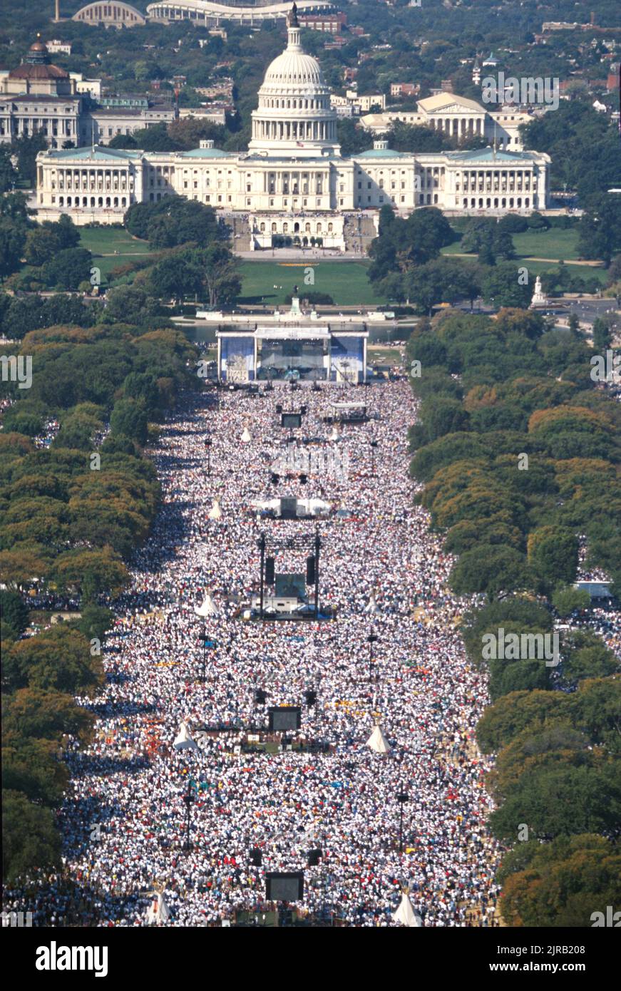 Aerial view of the Promise Keepers, a conservative Christian ...