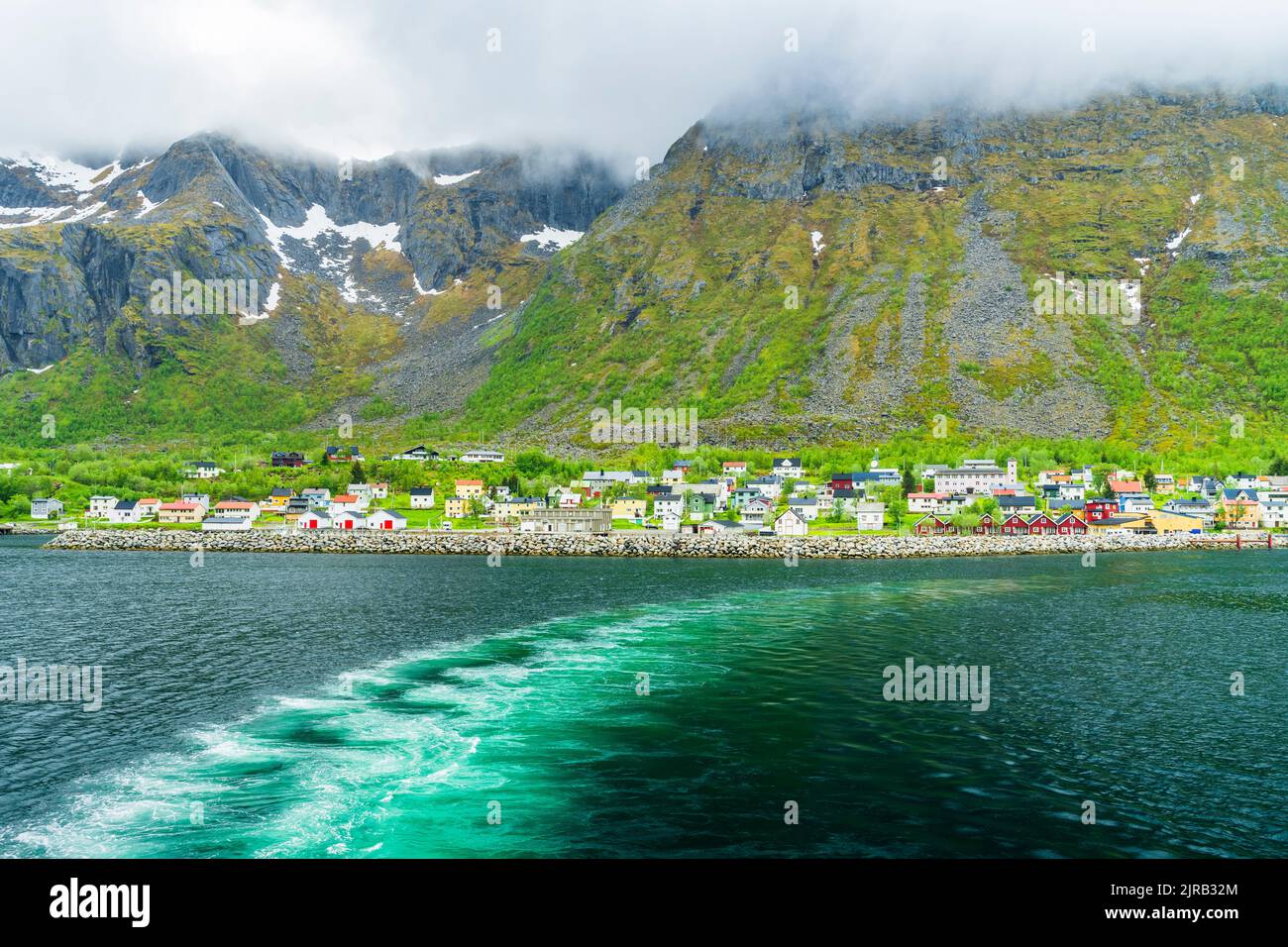 Norway, Troms og Finnmark, Gryllefjord, Secluded fishing village on ...