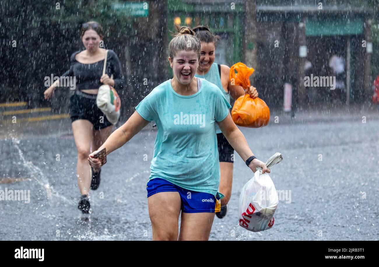 Woman Caught In The Rain