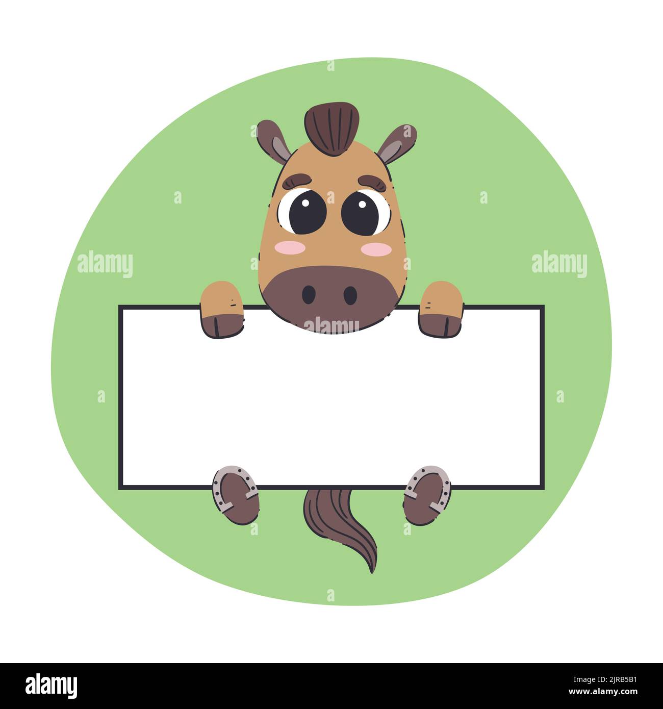 Horse holding card Stock Vector Images - Alamy