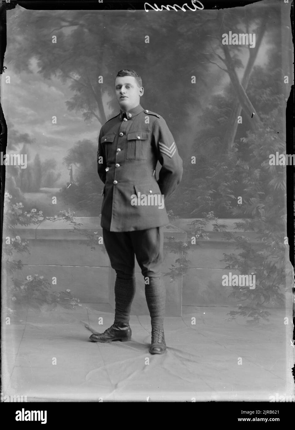 Sergeant in the New Zealand Army Service Corps, inscribed Armes, 1914 ...