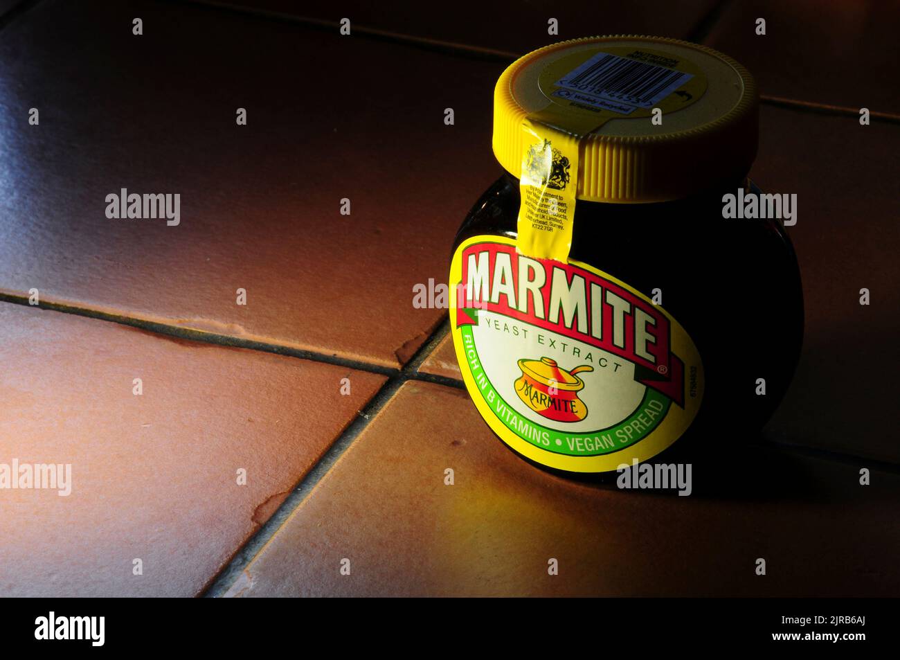 New fresh jar of Marmite spread Stock Photo - Alamy