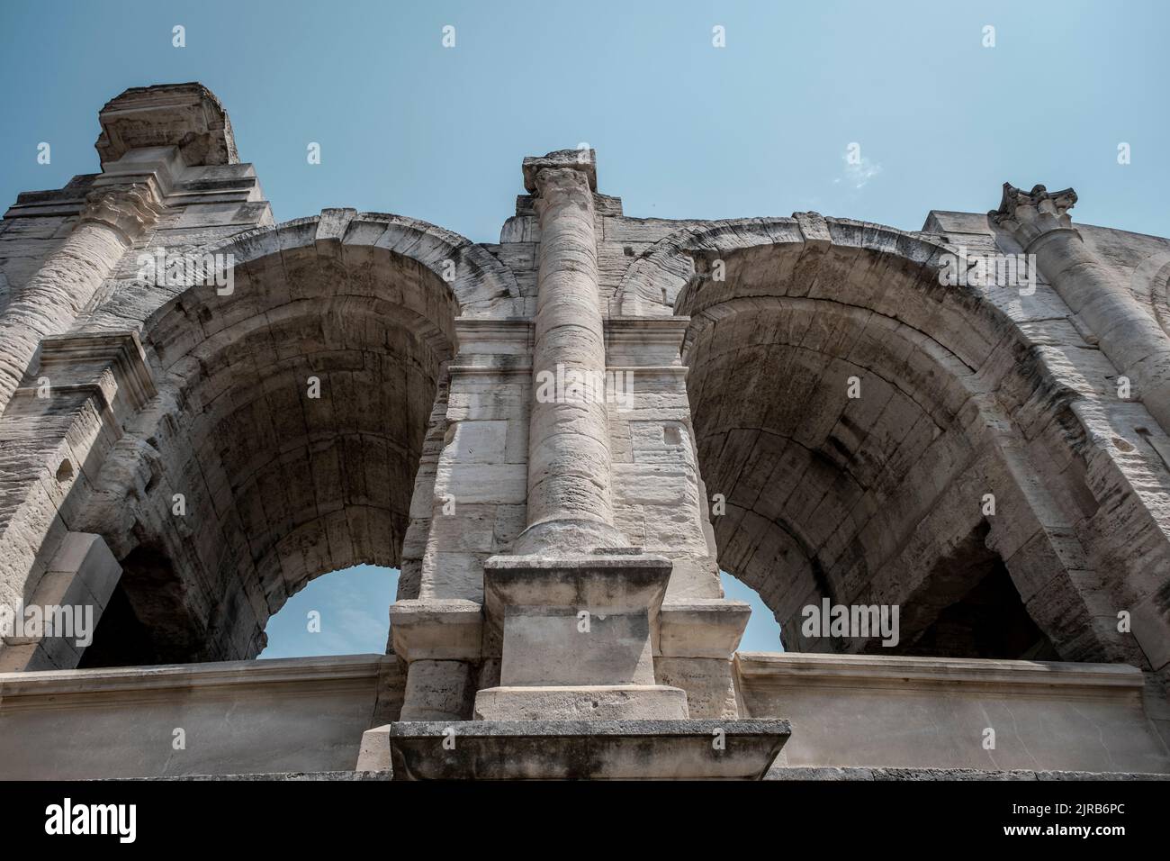 The ancient Roman amphitheatre of Arles, France Stock Photo - Alamy