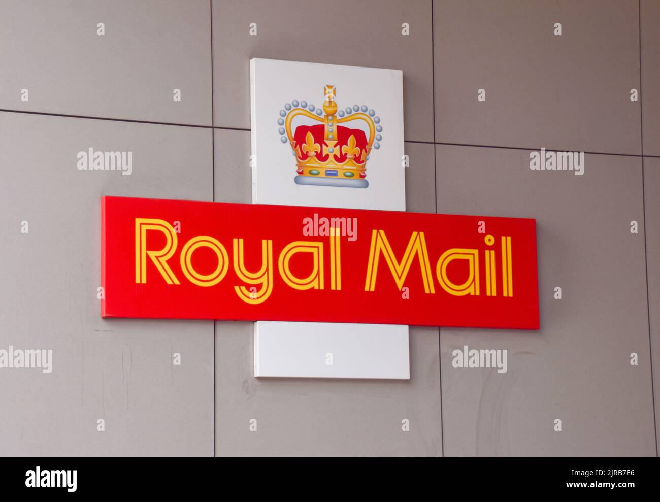 Royal Mail sign seen at the Mount Pleasant office. Royal Mail staff are ...