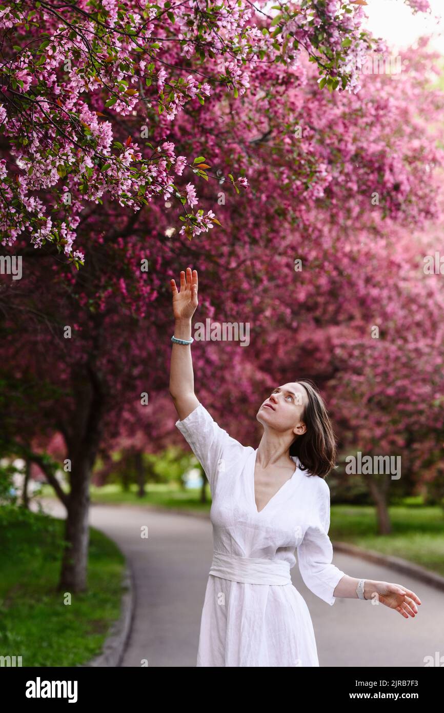 People reaching fruit on tree hi-res stock photography and images - Alamy