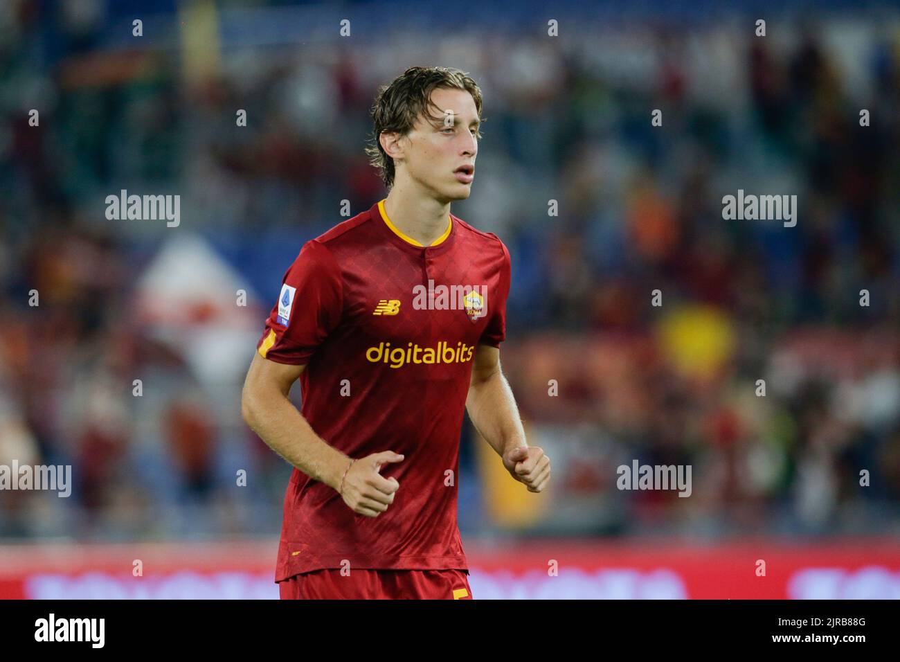RomaÕs Italian midfielder Edoardo Bove looks during the Serie A ...