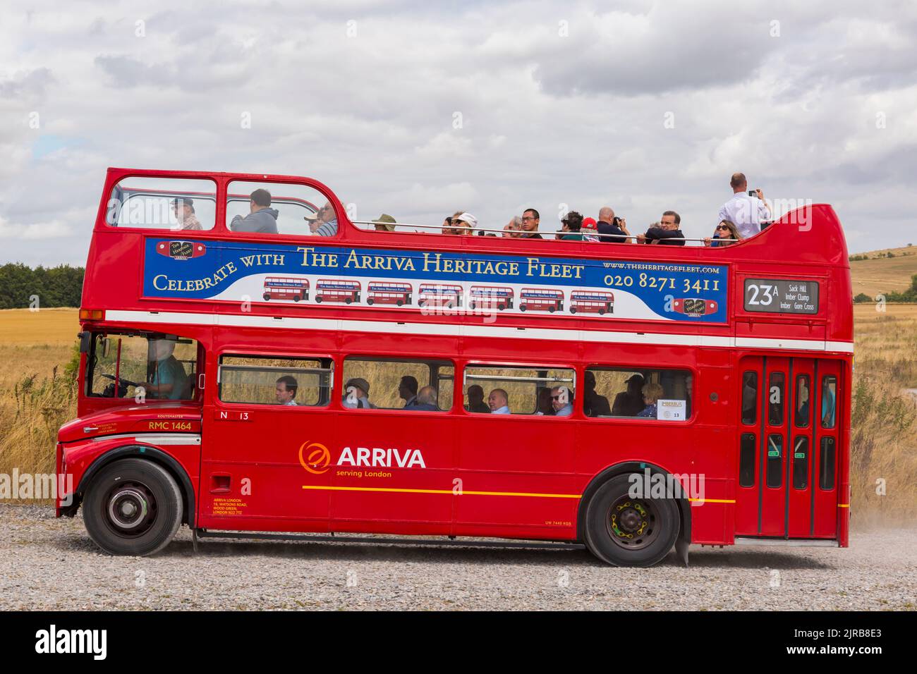 Routemaster RMC 1464 open top red double decker bus on Open Day ...