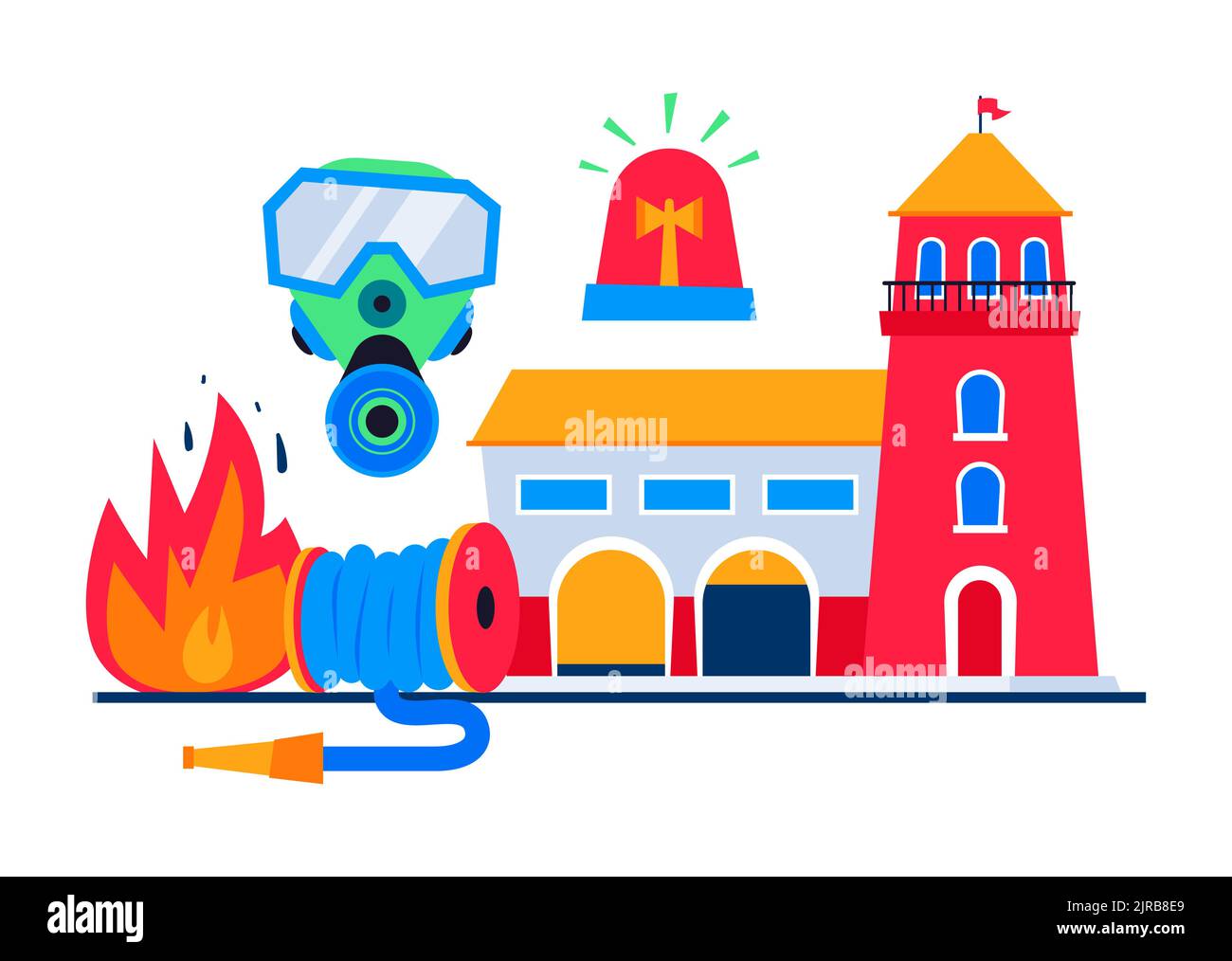 Fire safety and alarm - modern flat design style poster Stock Vector ...