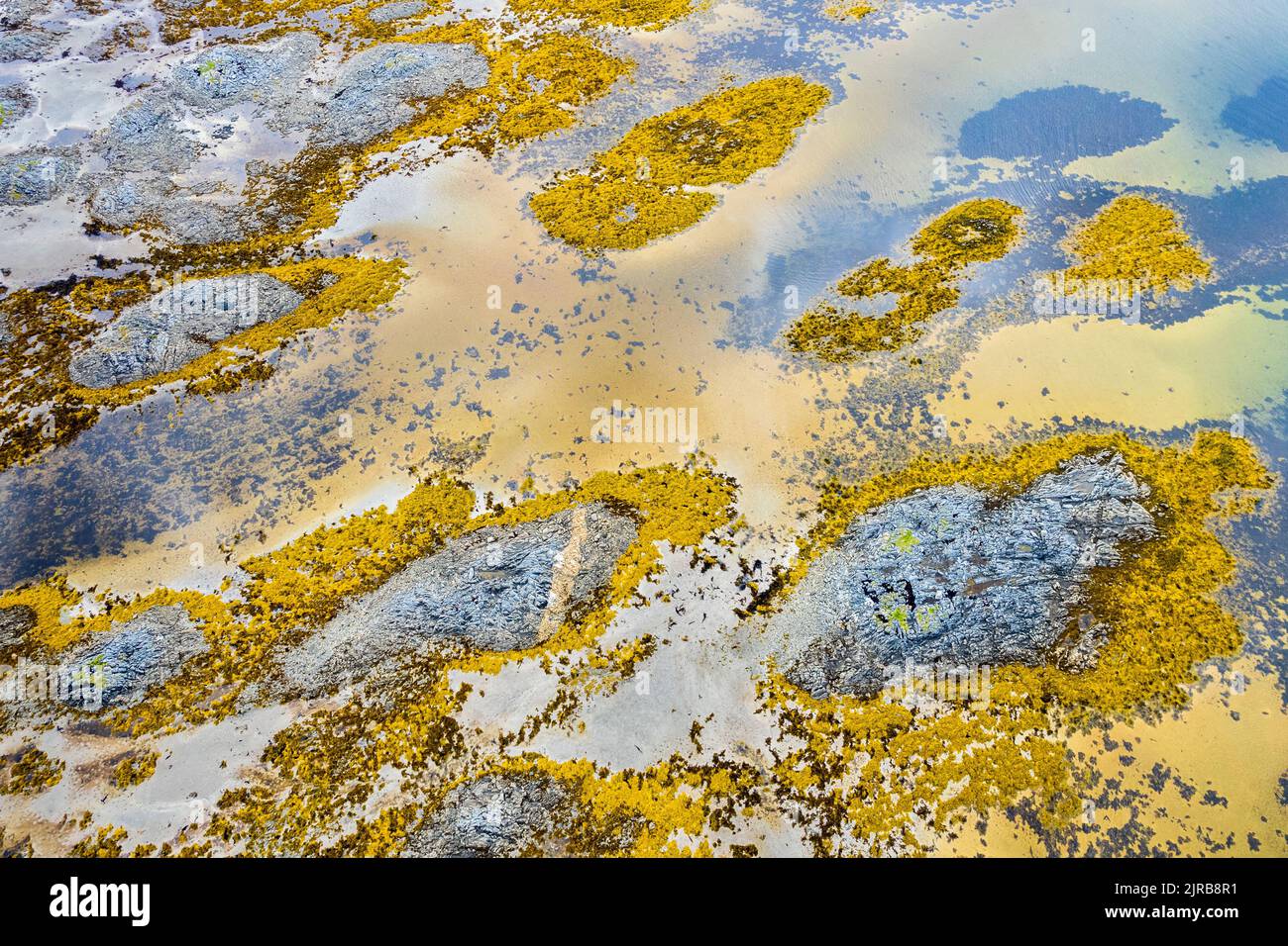 Norway, Nordland, Drone view of coastline of Andoya island Stock Photo ...
