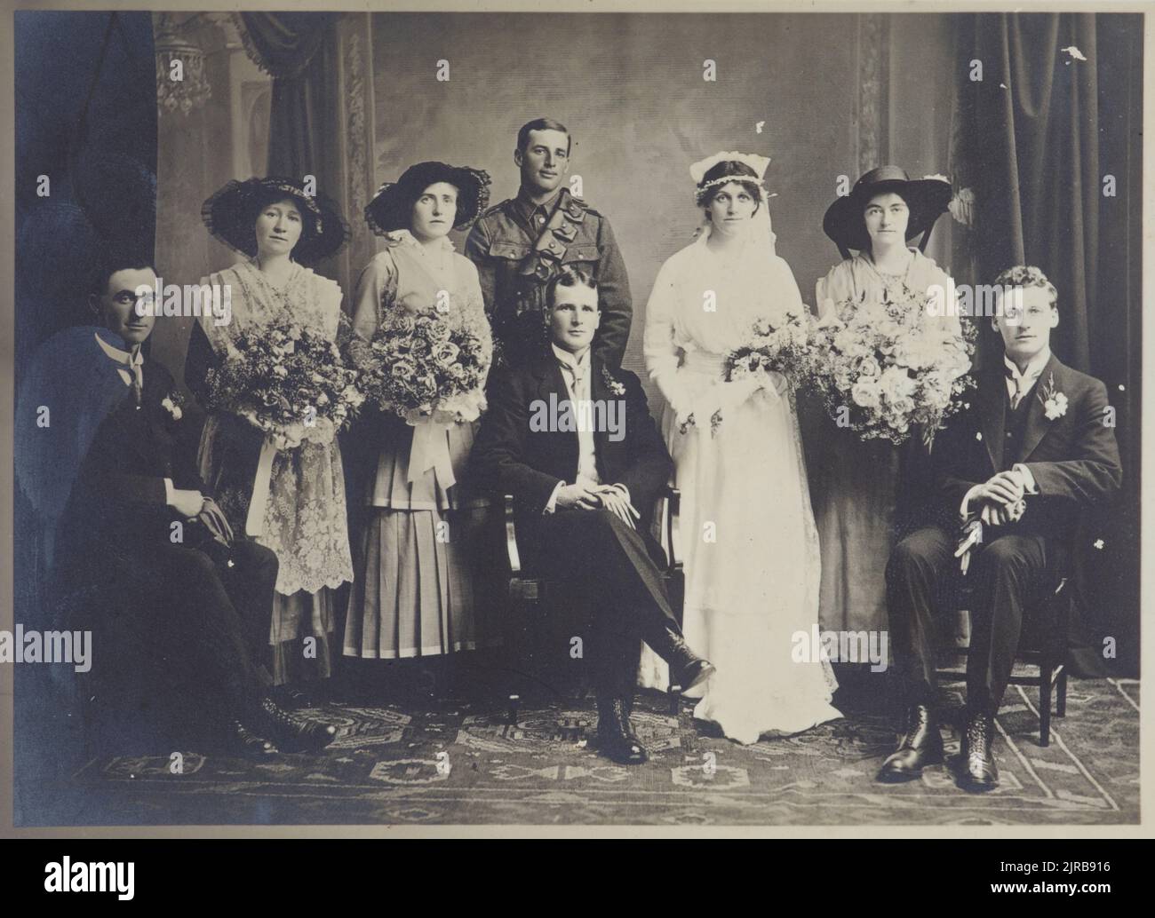 Wedding of Leslie Adkin and Maud Herd, 14 December 1915, Hastings, by ...