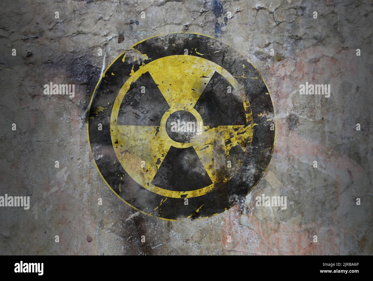 warning signs on wall background Stock Photo - Alamy
