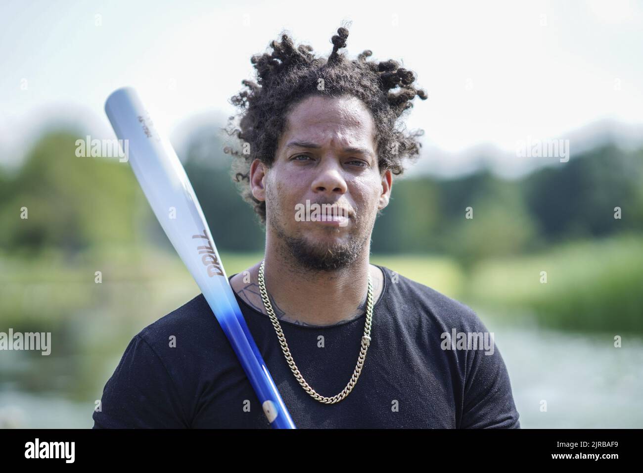 DEN HAAG, 23-08-2022 , Portrait of Dutch baseball player Jason Halman ...