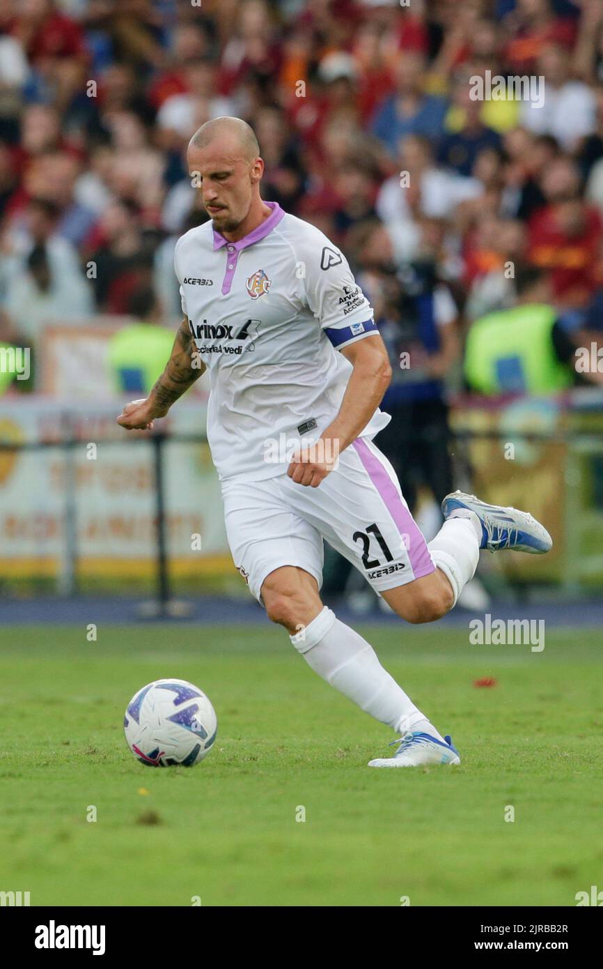 Cremone's Romanian defender Vlad Chiriches controls the ball during the ...