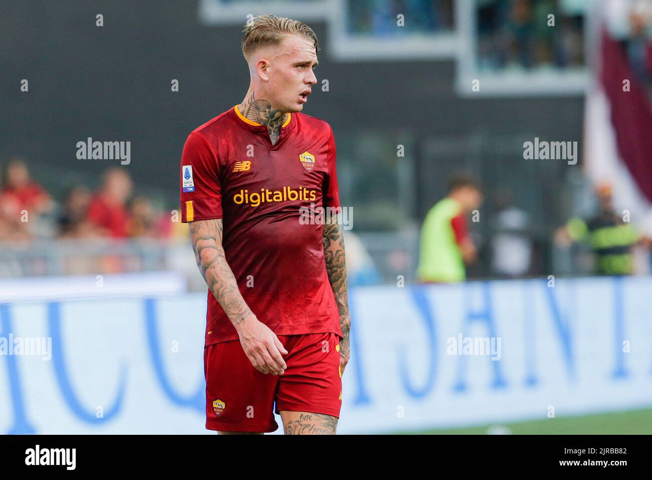 Roma's Dutch defender Rick Karsdorp looks during the Serie A football ...