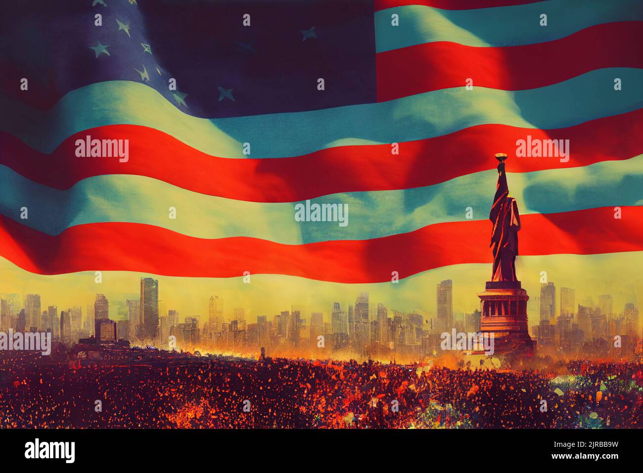 Happy Independence Day in USA Background Template 3D Illustration ...