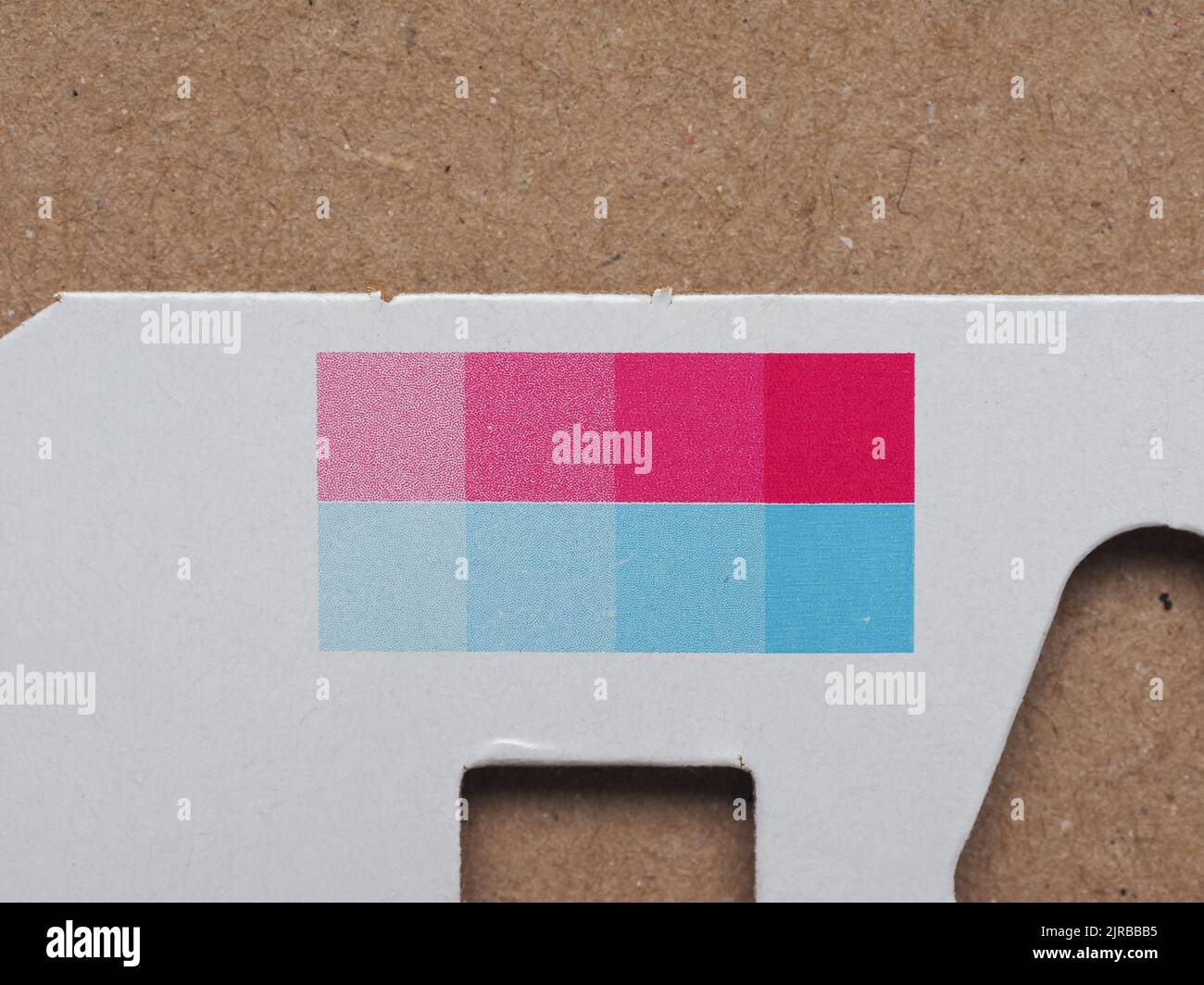 Colour bars printed outside the trim area for density quality control ...