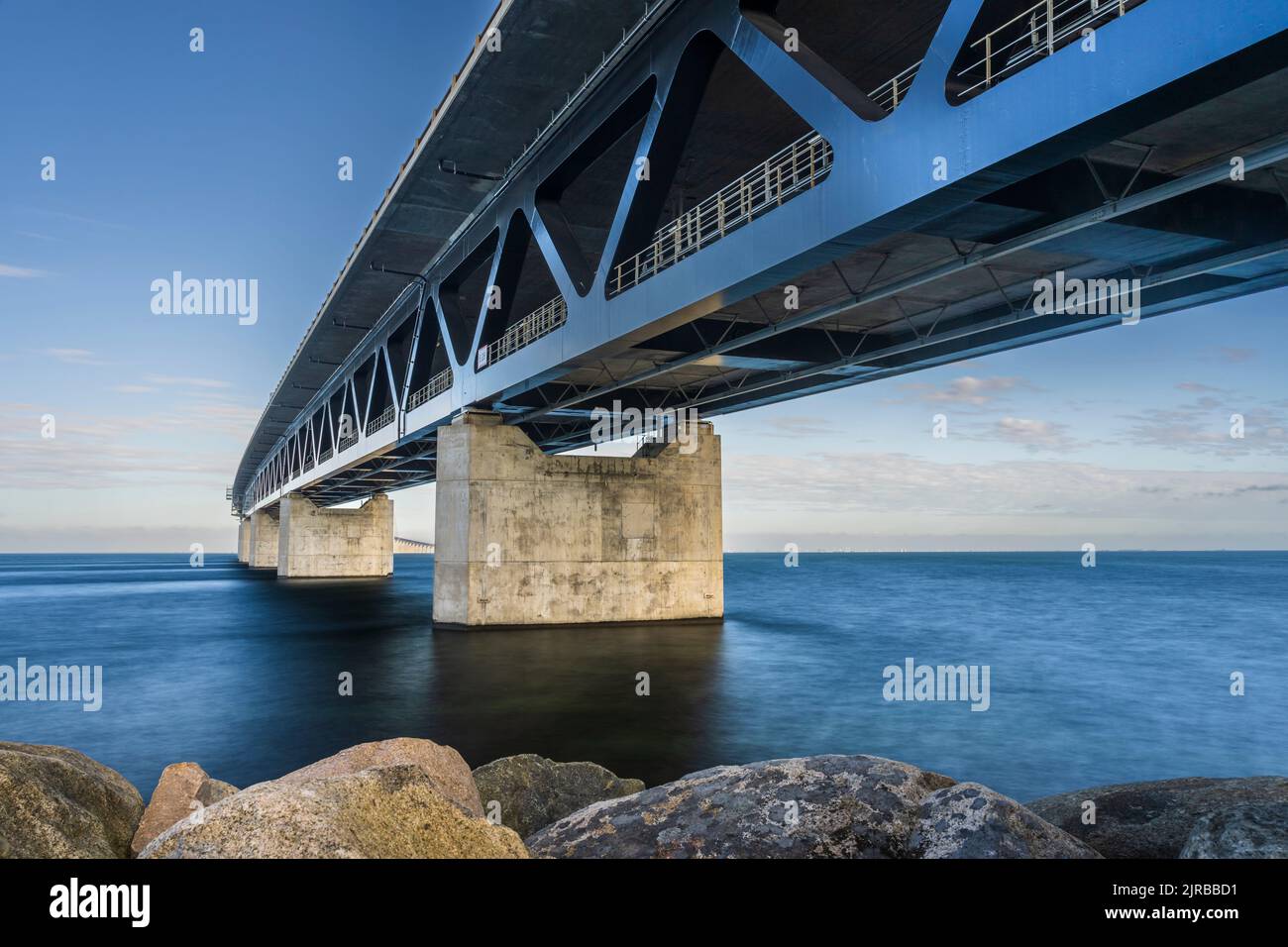 Denmark, Copenhagen, Underside of Oresund Bridge Stock Photo - Alamy