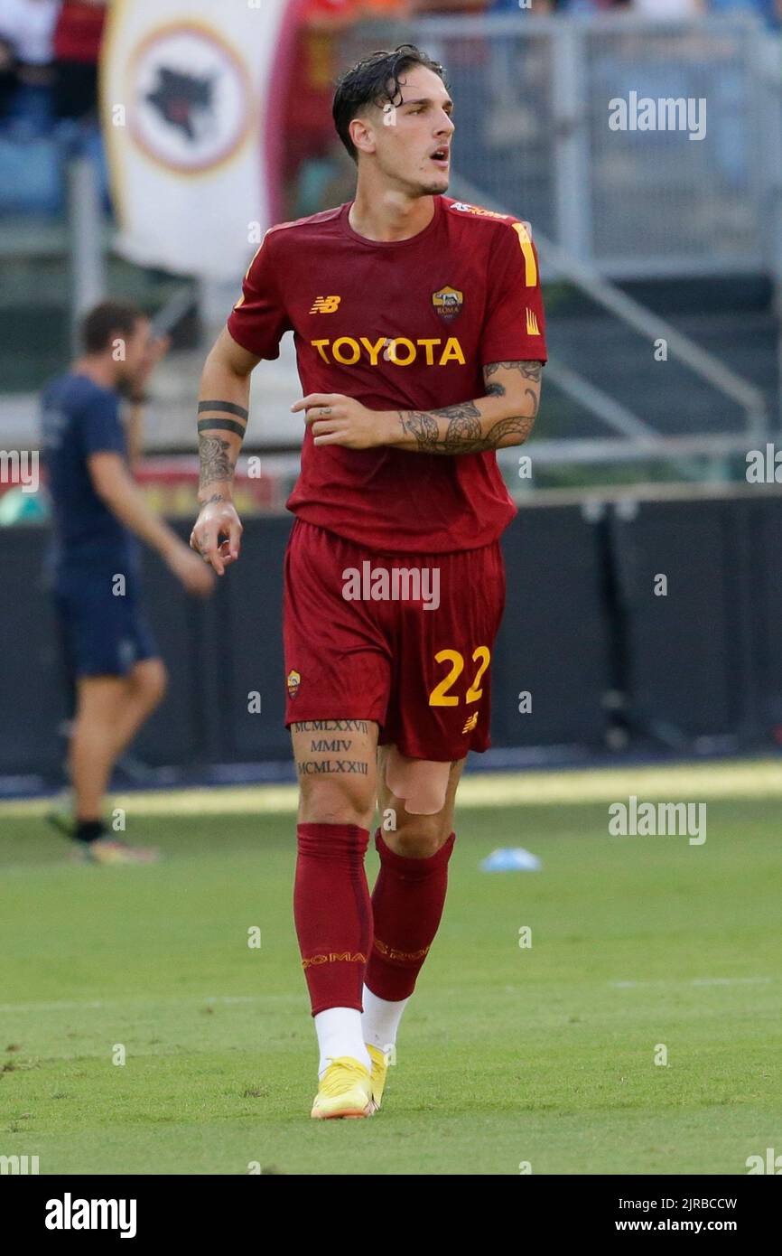 RomaÕs Italian midfielder Nicolo Zaniolo look during the Serie A ...
