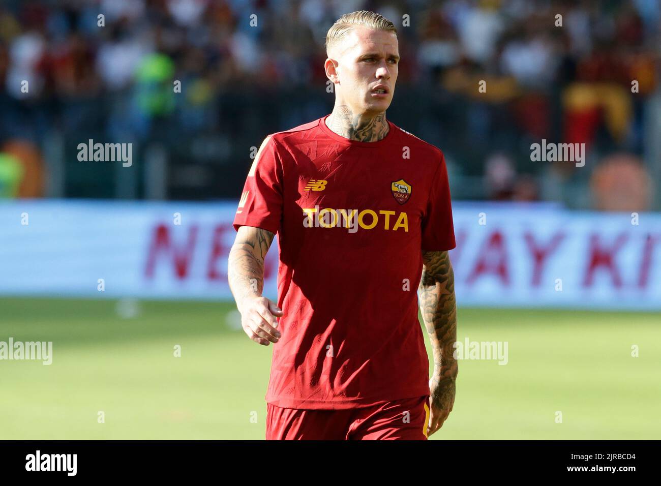 Roma's Dutch defender Rick Karsdorp looks during the Serie A football ...