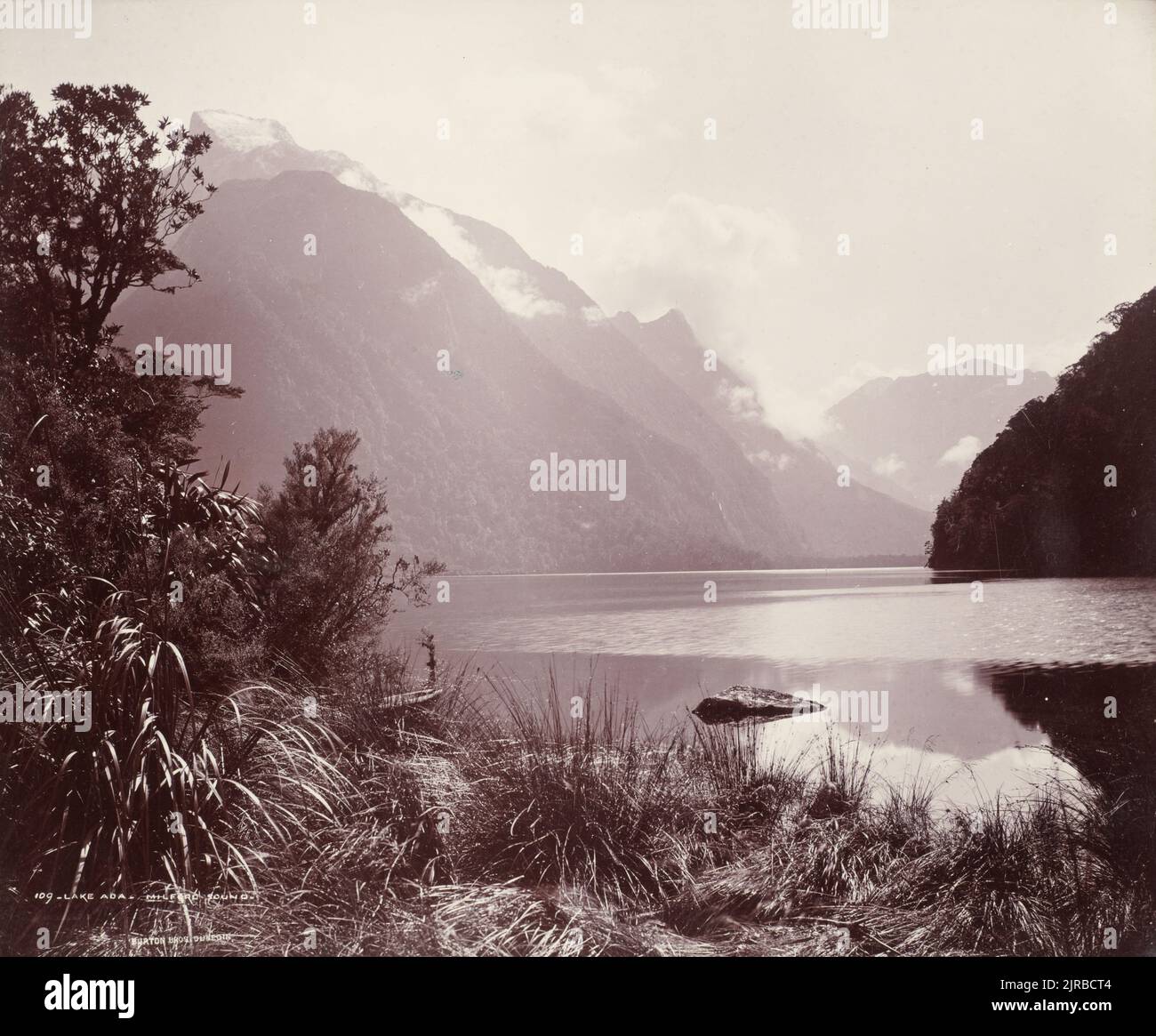 Lake Ada - Milford Sound, 1887, Dunedin, by Burton Brothers, Frederick ...
