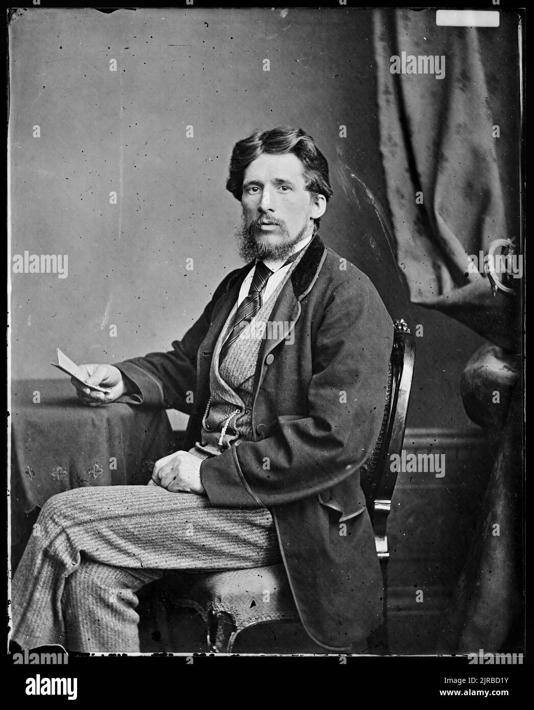 Male portrait, 1887-1888, Wellington, by Connolly and Company Stock ...