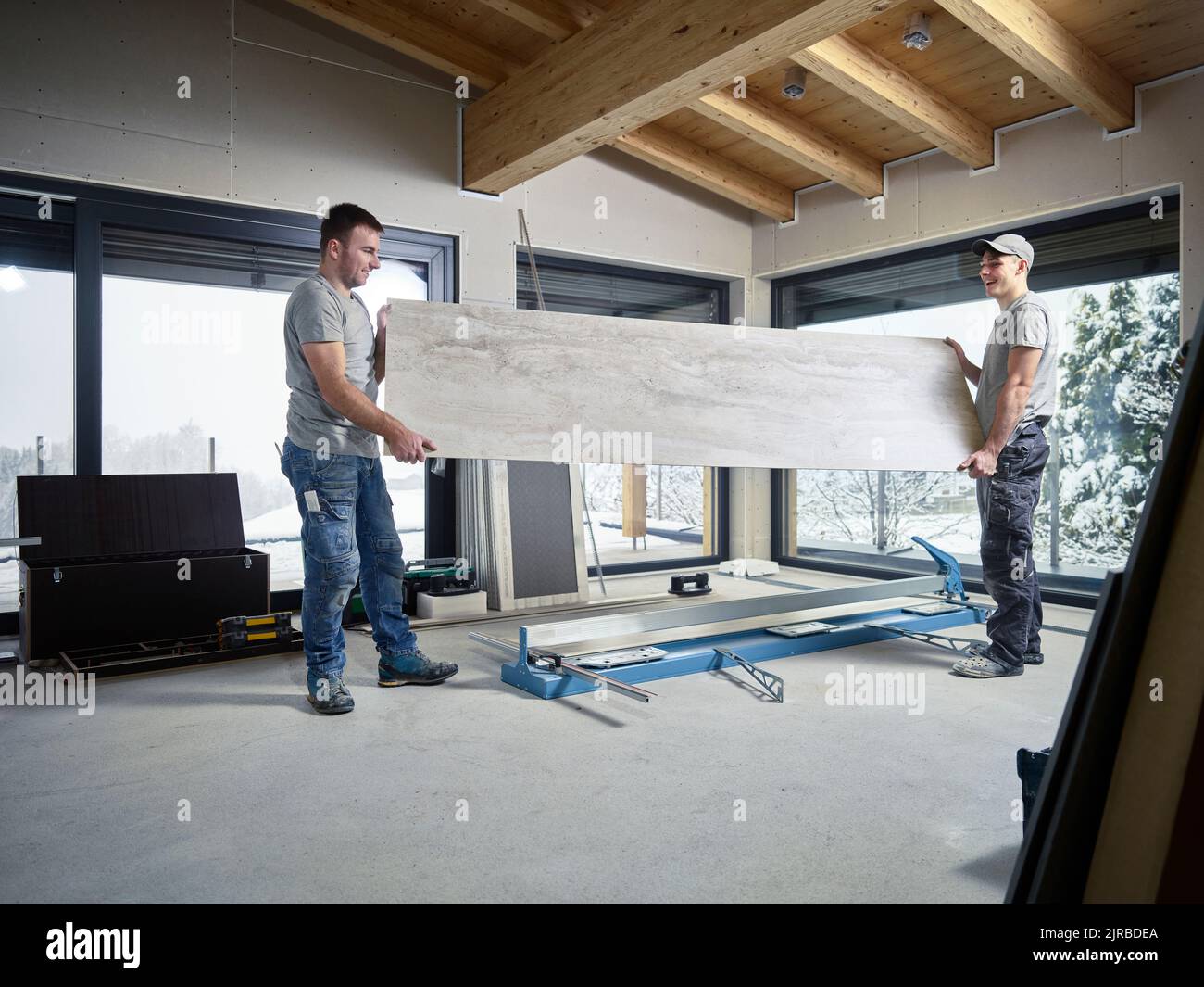 Happy construction team hi-res stock photography and images - Alamy