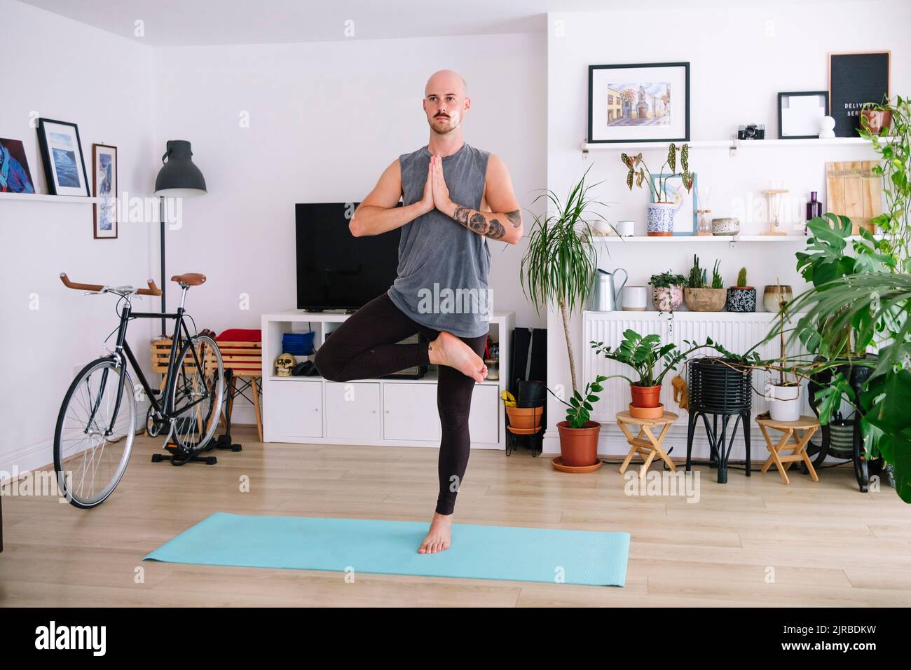 Tree pose man hi-res stock photography and images - Alamy