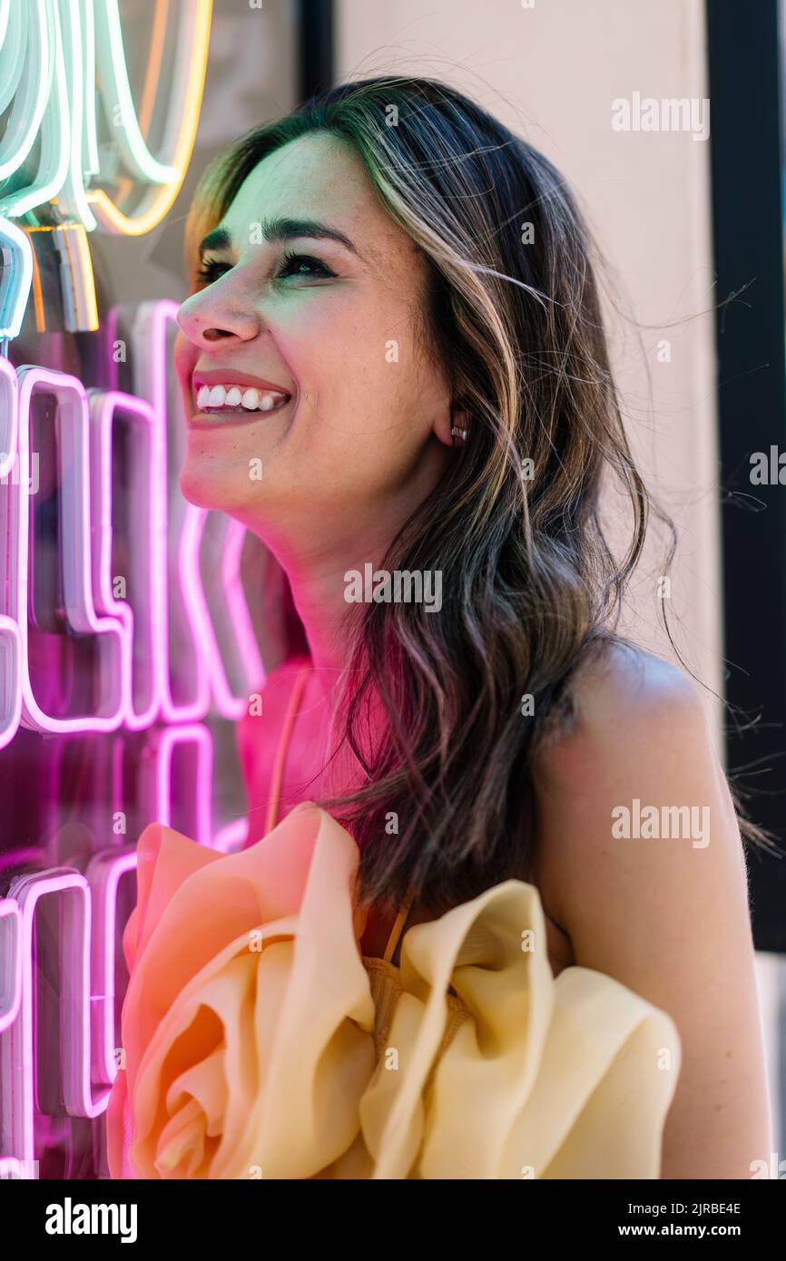 Woman illuminated hi-res stock photography and images - Alamy