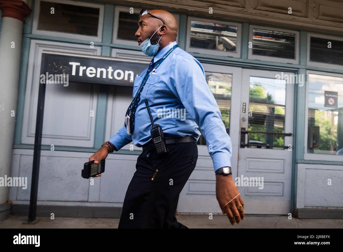 UNITED STATES - AUGUST 19: An Amtrak employee is seen on the train ...