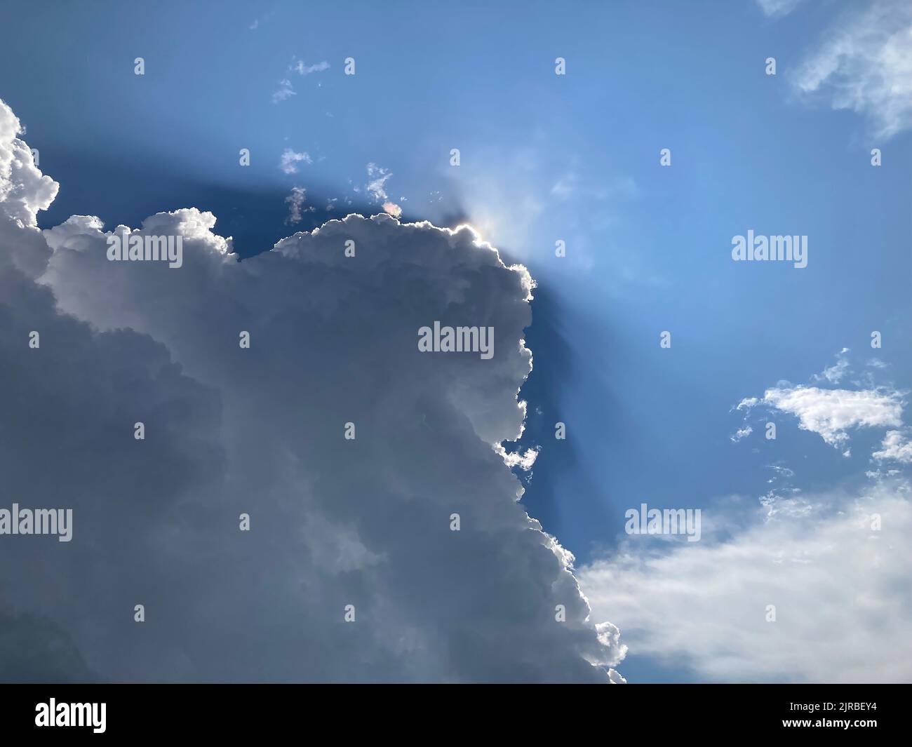 Yellow ray from earth to sky hi-res stock photography and images - Alamy