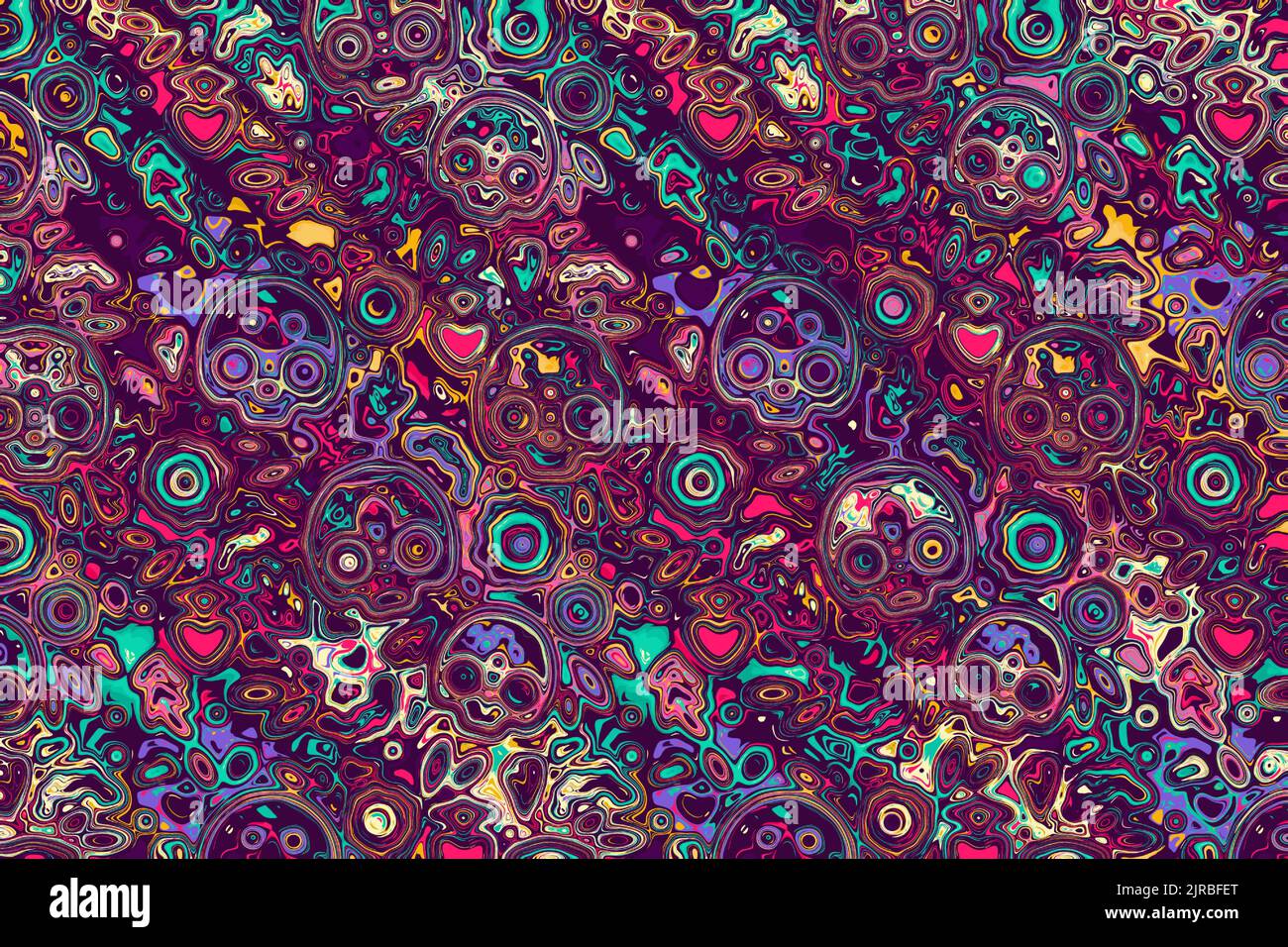 Colorful electric modern sugar skull abstract digital pattern for Day ...