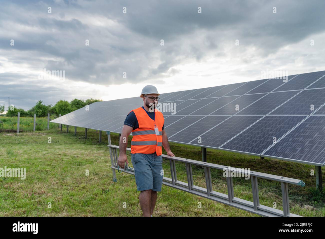 Engineer solar photovoltaic panels hi-res stock photography and images ...