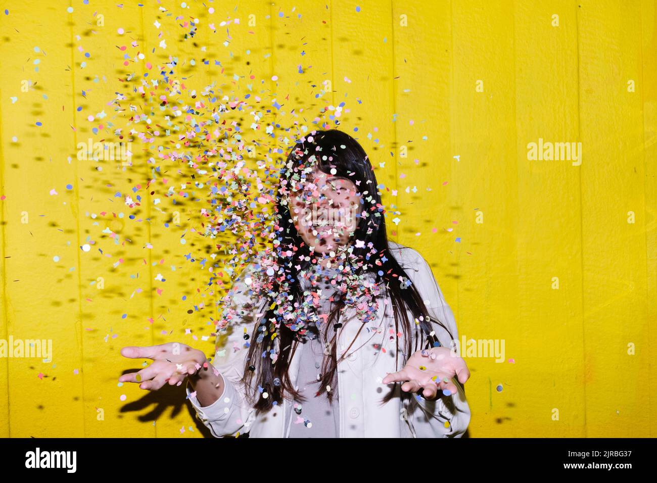 Happy asian woman falling hi-res stock photography and images - Alamy