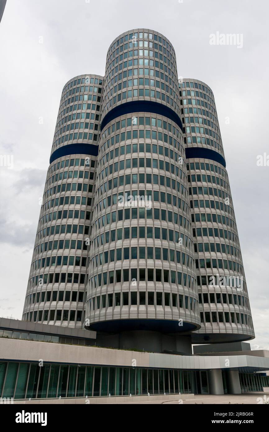 BMW (Bayerische Motoren Werke) Headquarters, exterior view of the ...