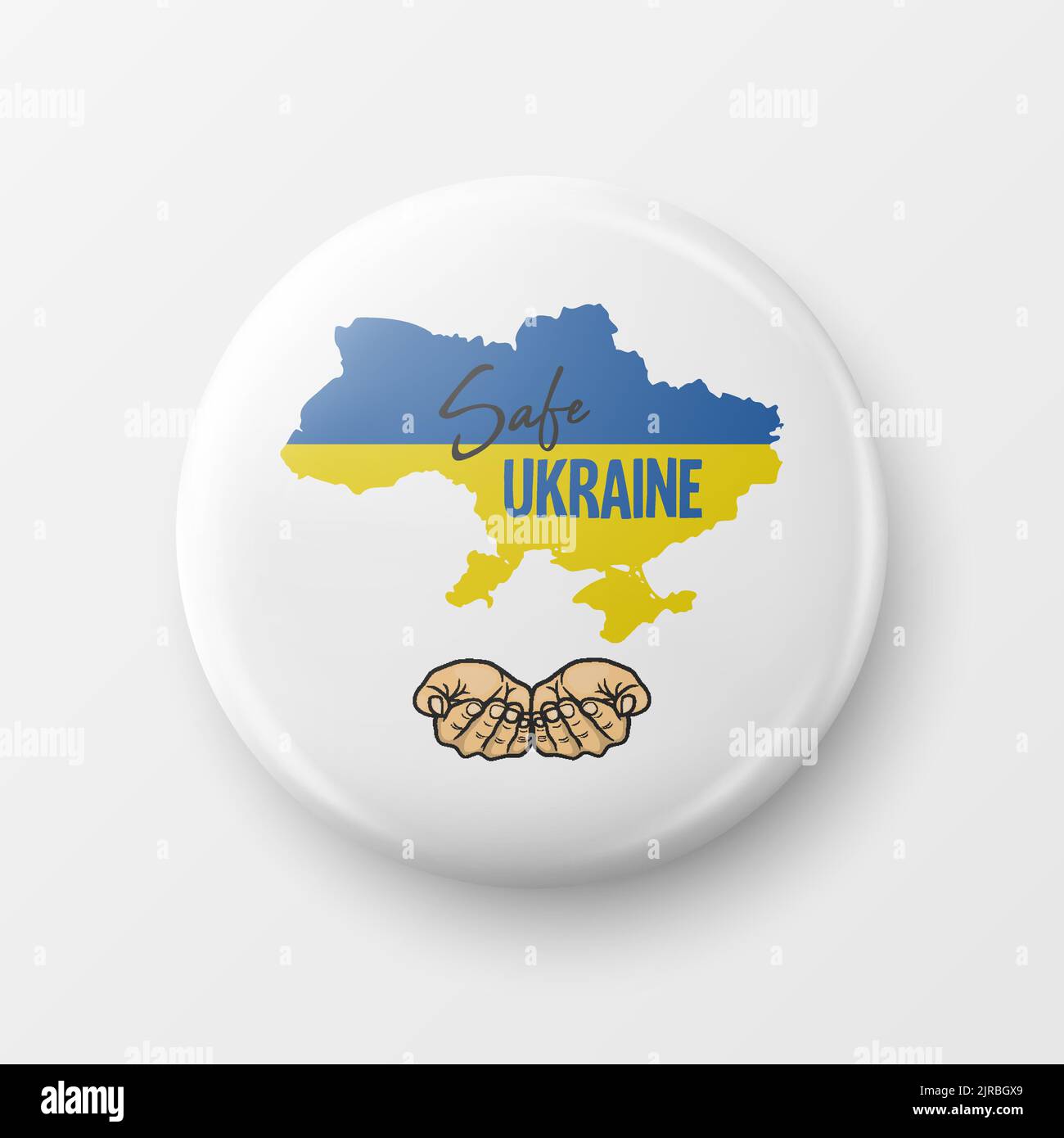 Safe Ukraine. Button Pin Badge with Anti-war Call. Struggle, Protest ...