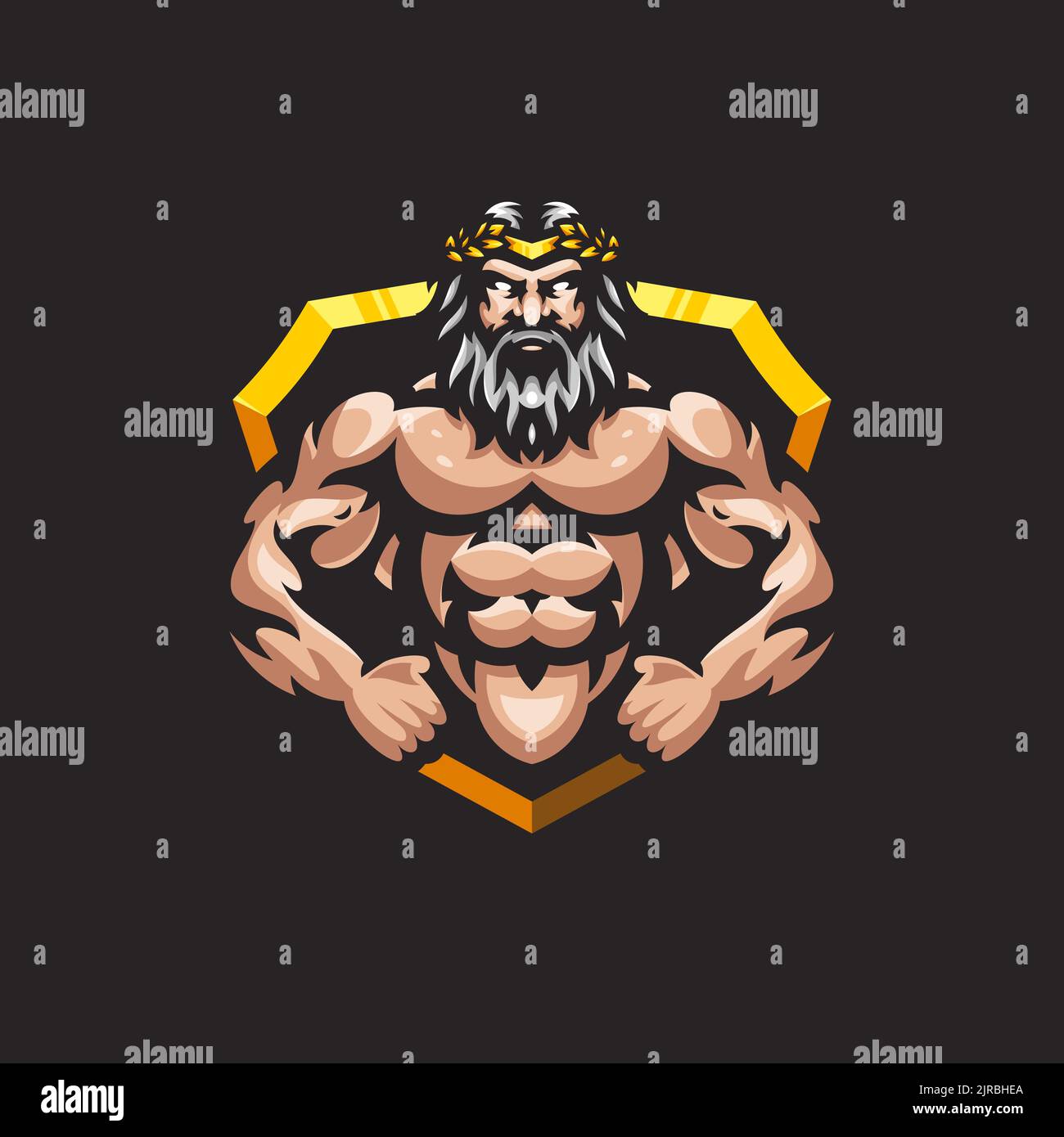 zeus mascot logo Stock Vector Image & Art - Alamy