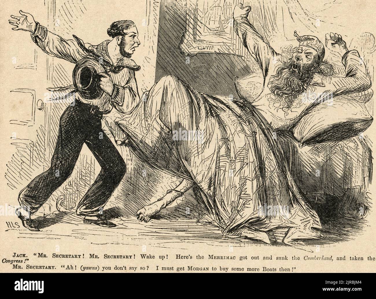 Political Cartoon from 1862 - When the Secretary of War Edwin M ...