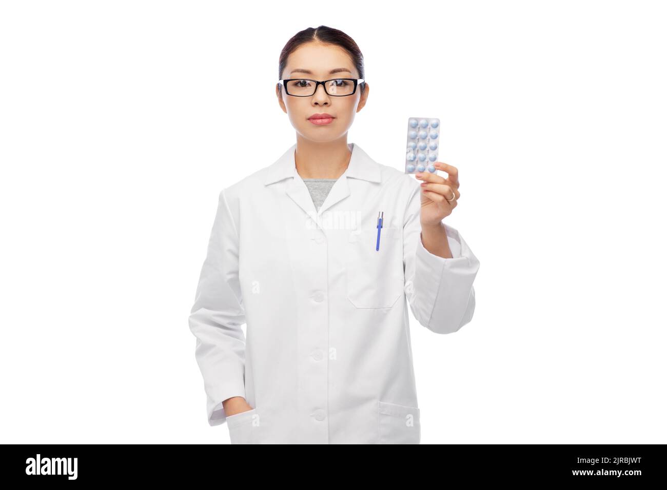 asian female doctor or nurse with medicine Stock Photo - Alamy
