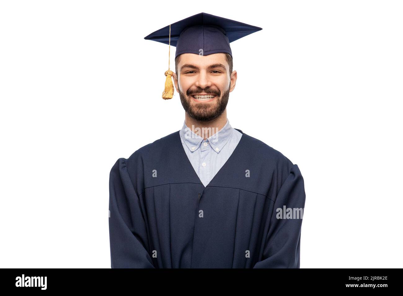 graduate student in mortar board and bachelor gown Stock Photo - Alamy