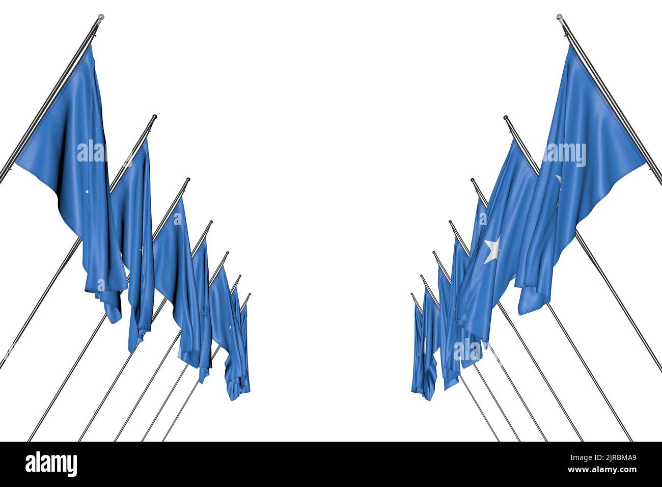 wonderful independence day flag 3d illustration - many Somalia flags ...