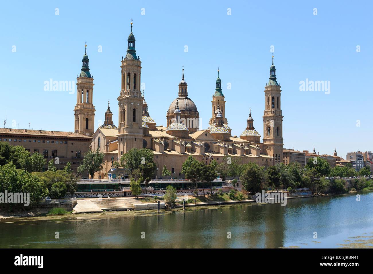 ZARAGOZA, SPAIN - MAY 26, 2017: The Basilica Nuestra Senora del Pilar ...