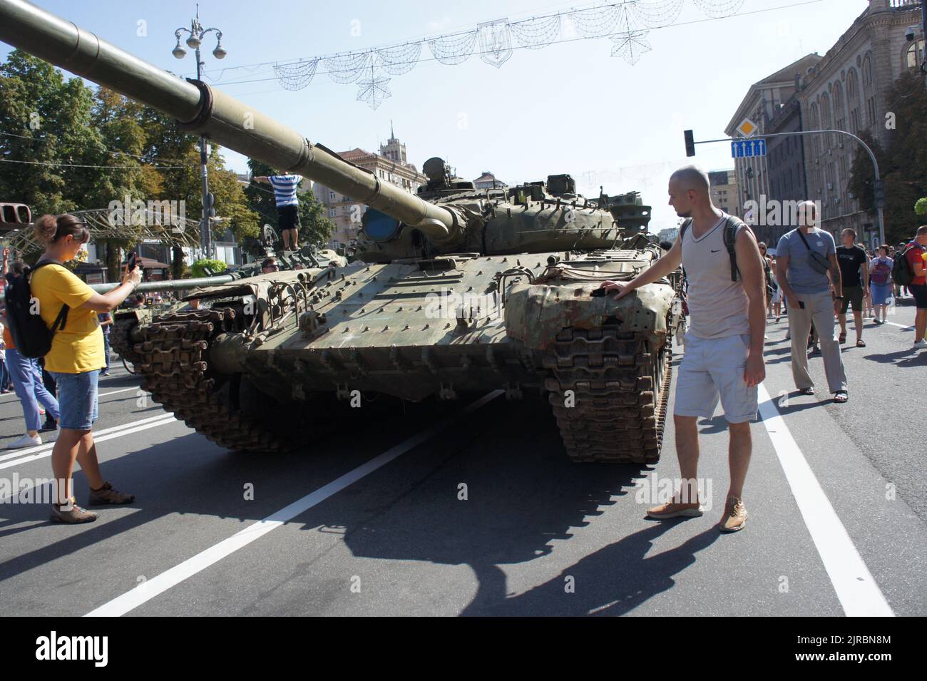 Kyiv, Kyiv Ukraine, August 21 2022: Russian military equipment ...