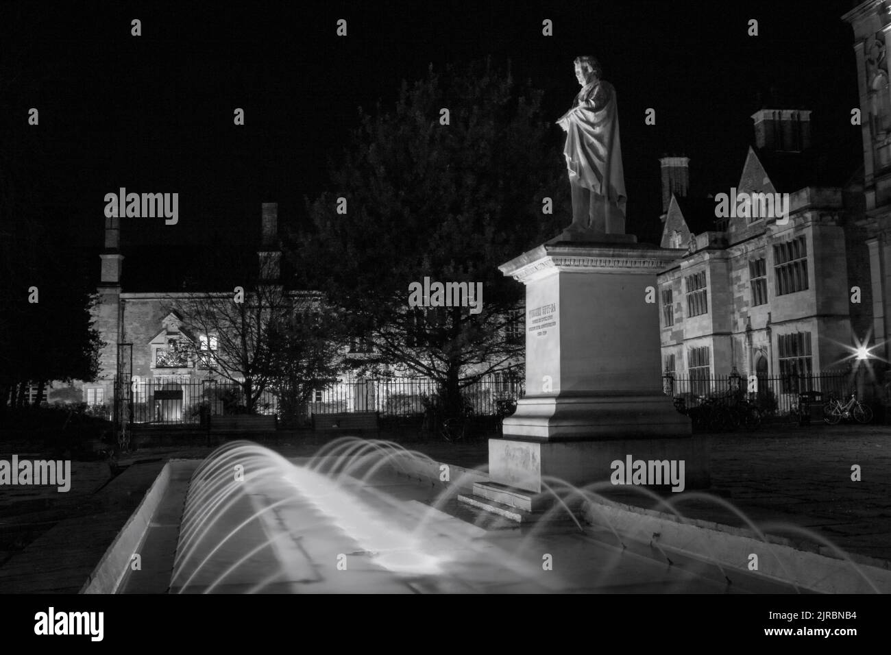 Illuminated Water Fountain in front of the William Etty statue by G.W ...