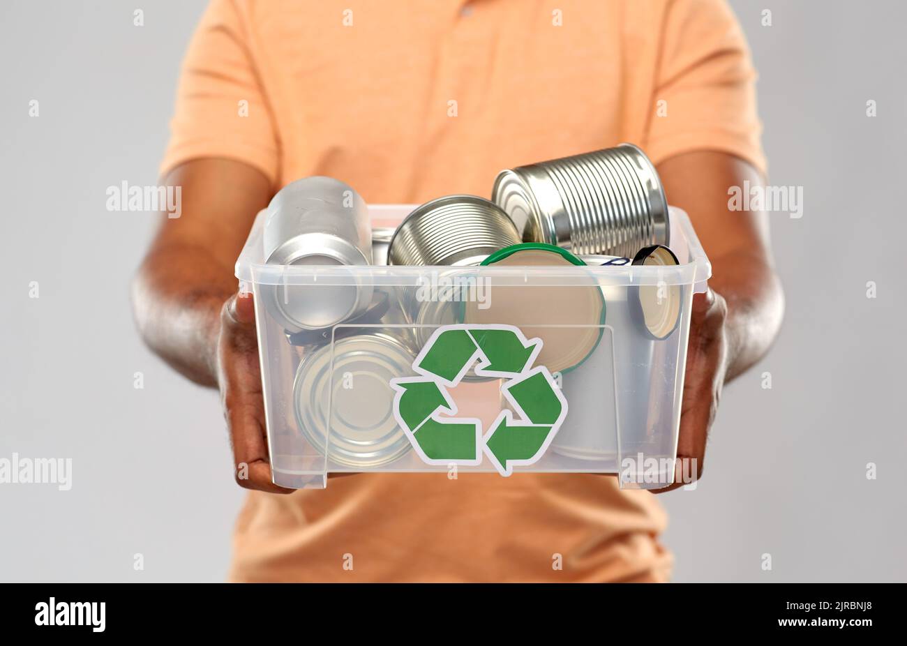 close up of young man sorting metallic waste Stock Photo - Alamy