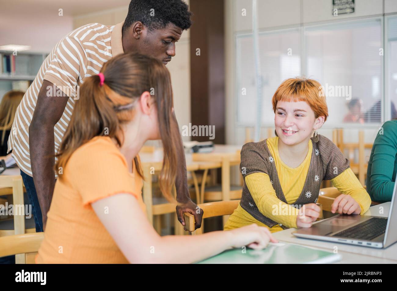 College students of different ethnicities studying together in the ...
