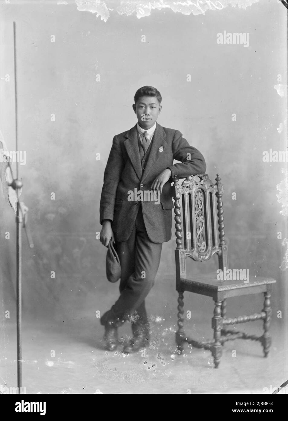 Portrait of a man, inscribed ' [ ] Leung'., circa 1920, Wellington, by ...