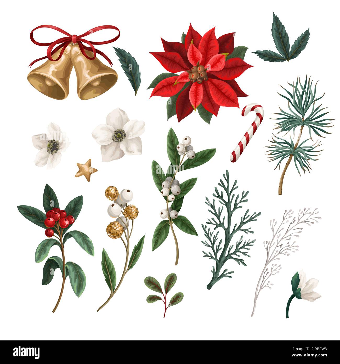 Christmas decorative bells Stock Vector Images - Alamy