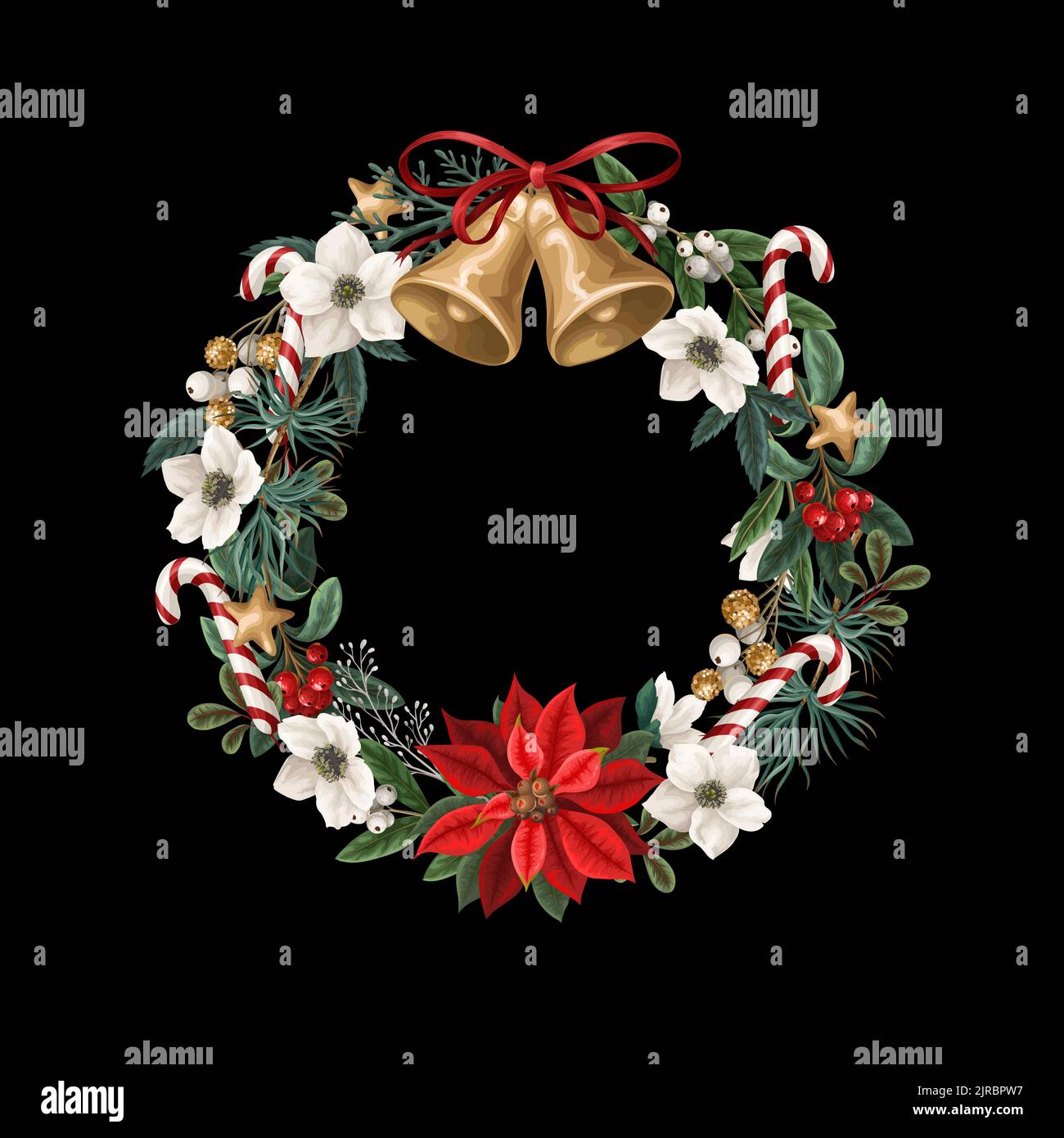 Plants snow border Stock Vector Images - Alamy