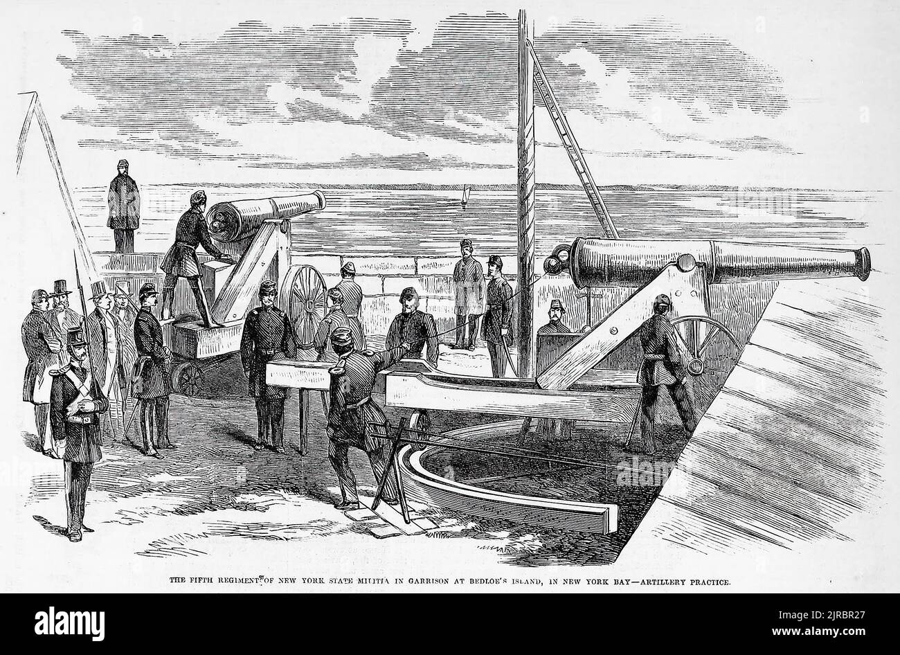 The Fifth Regiment of New York State Militia in garrison at Bedloe's ...